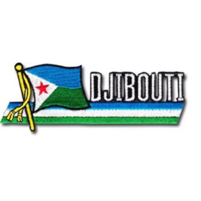 DJIBOUTI FLAG EMBROIDERED CUT OUT PATCH 1.5 x 4.5" - NEW- FREE SHIPPING | eBay