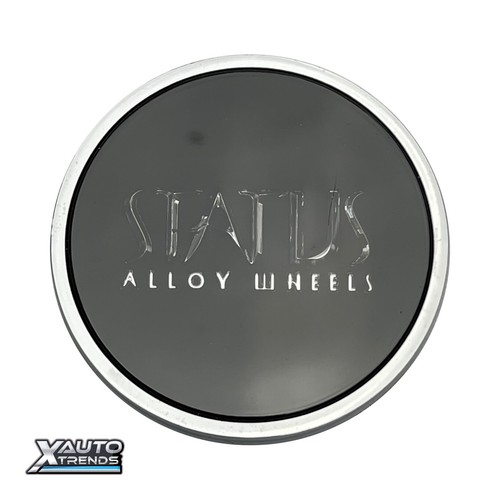 Status Alloy Wheel Center Cap KNIGHT MEDIUM Chrome/Black CCSKNIGHTMCB ...