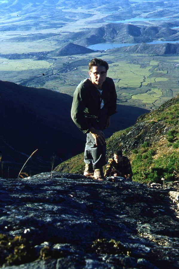 35mm Slide 1950s Red Border Kodachrome Men Hiking on Mountain Japan ...