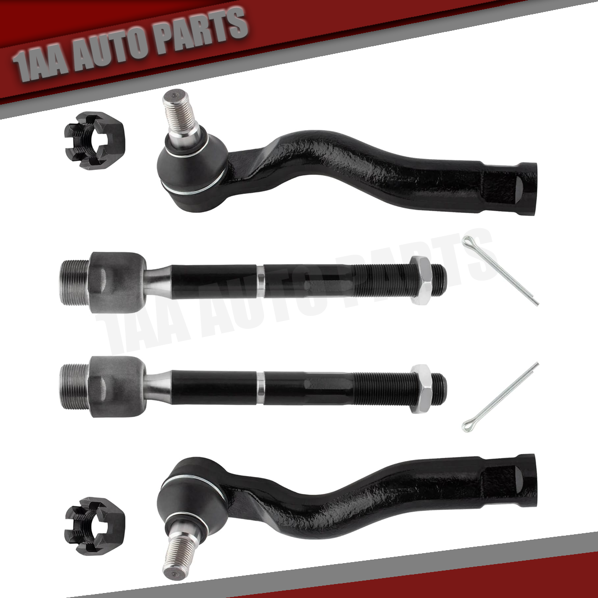 Set of 4 Front Left & Right Outer Inner Tie Rod Ends Fits Toyota Tundra ...
