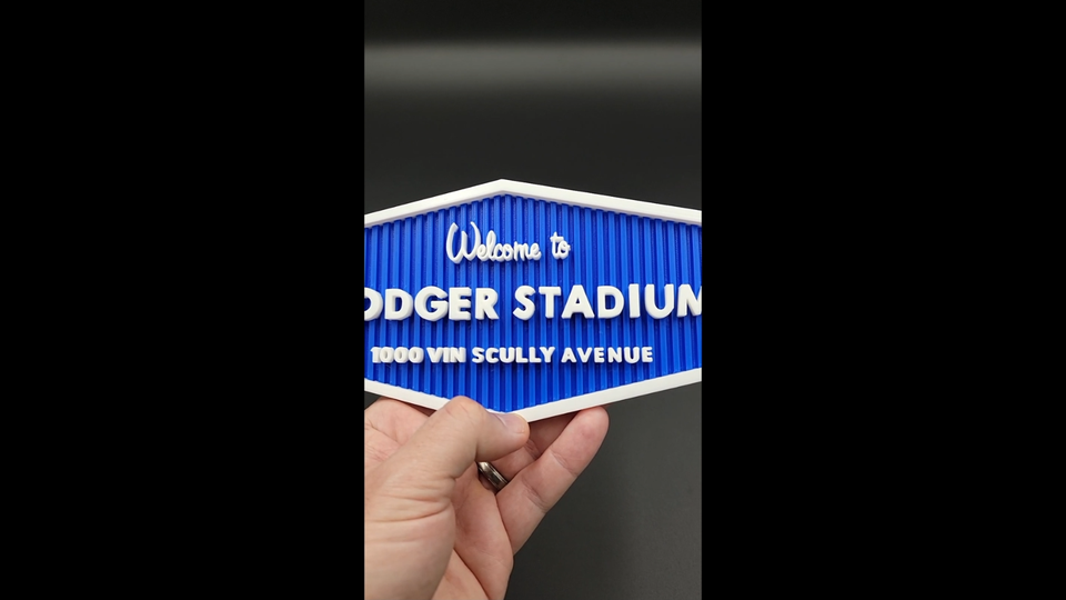 Welcome To Dodger Stadium 3D Printed Sign - For Desk or Wall Display | eBay
