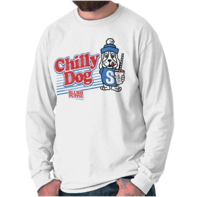 Chilly Dog Slush Puppie Novelty Cartoon Logo Long Sleeve Tshirt Tee for ...