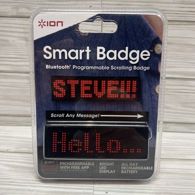 NEW ~ Smart Badge Bluetooth Programmable Scrolling Badge ~ ION ~ Smart ...