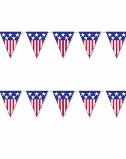 4th July 33FT Long 20 XL Flags USA Triangle Flag Bunting | eBay UK