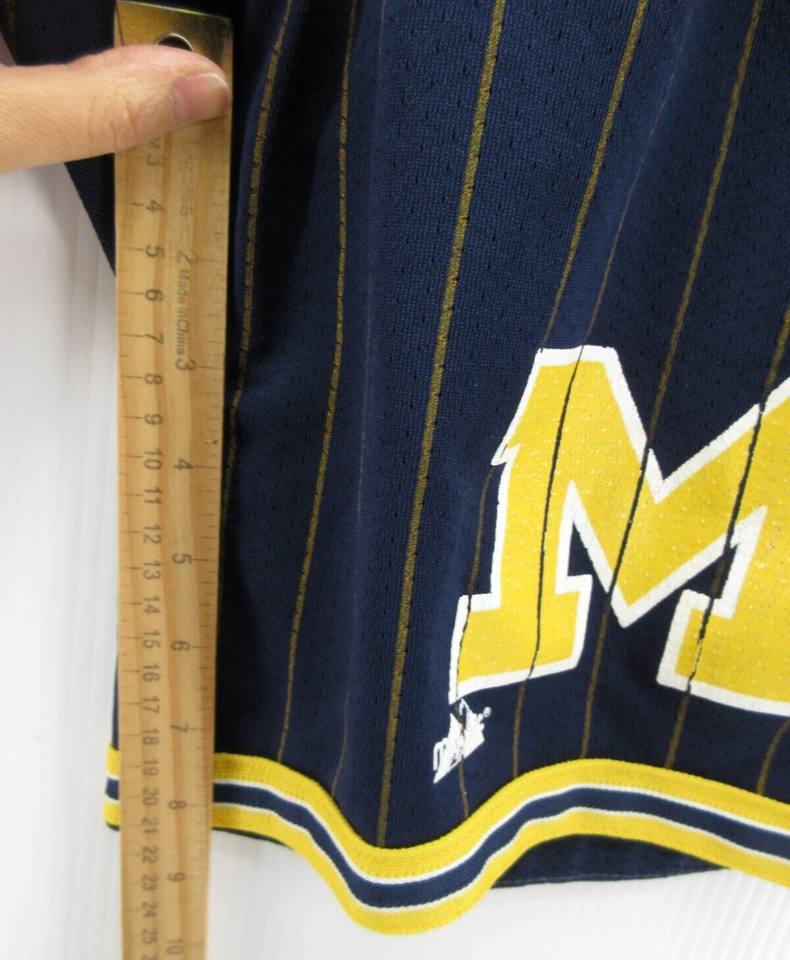 VINTAGE Michigan Wolverines Basketball Shorts Player Team Issued Fab ...