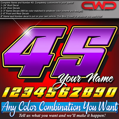 RACE CAR NUMBERS SET DIRT LATE MODEL MODIFIED STREET STOCK IMCA ...