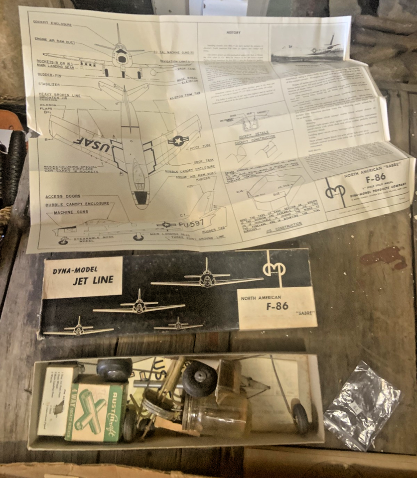~ HUGE Lot of Vintage Model Plane Kits Blueprints Boxes Supplies ...