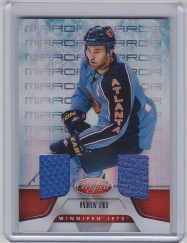 2011-12 Panini Certified - Andrew Ladd #22 Mirror Red Dual Materials ...