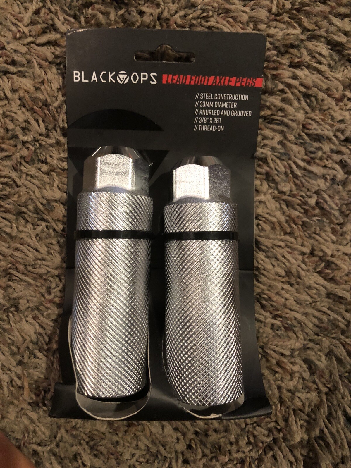 NEW BLACK OPS LEAD FOOT AXLE PEGS 93270 CHROME | eBay