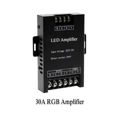 RGB Led Amplifier DC5V 12V 24V Iron shell 360W 30A Amplifier Controller ...