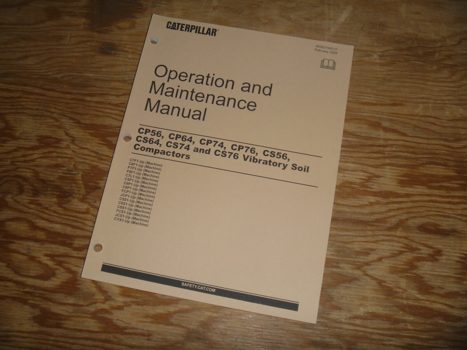 Caterpillar CAT CP76 CS56 CS64 Soil Compactor Owner Operator ...