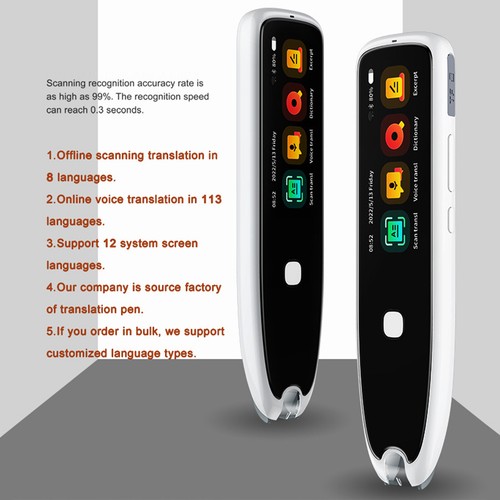 134 Languages Portable Translation Pen Voice Scan Instant Text Scan ...