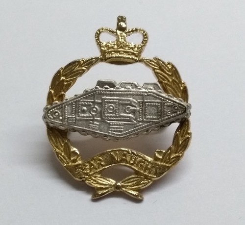 RTR Service Badge Royal Army Tank "Fear Naught" Two tone Insignia No ...