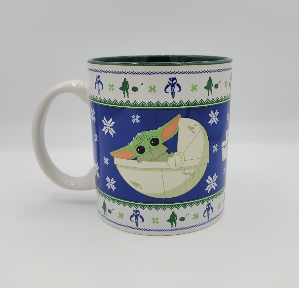 Star Wars Din Grogu Mandalorian Winter Christmas 20oz Ceramic Mug Cup ...