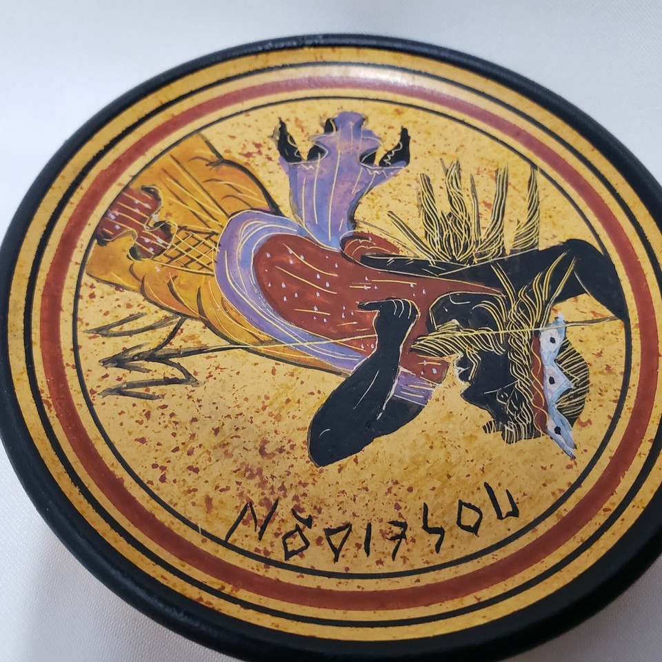 Poseidon God of The Sea Neptune Ancient Greek Hand Painted Art Pottery ...