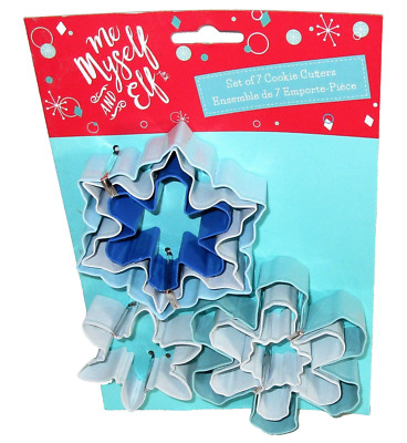 CHRISTMAS 7 Pc. Nesting Cookie Cutter Set SNOWFLAKES Assorted Sizes | eBay