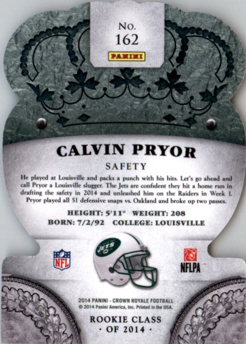 2014 Crown Royale Football Card #162 Calvin Pryor Rookie | eBay