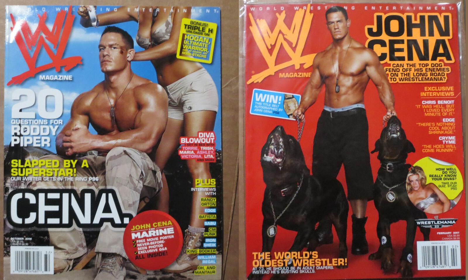 John Cena Magazine Lot WWE Magazine with The Marine posters. | eBay