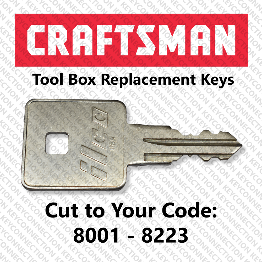 Craftsman Tool box Replacement Key Cut to Your Code 8001 - 8223 | eBay