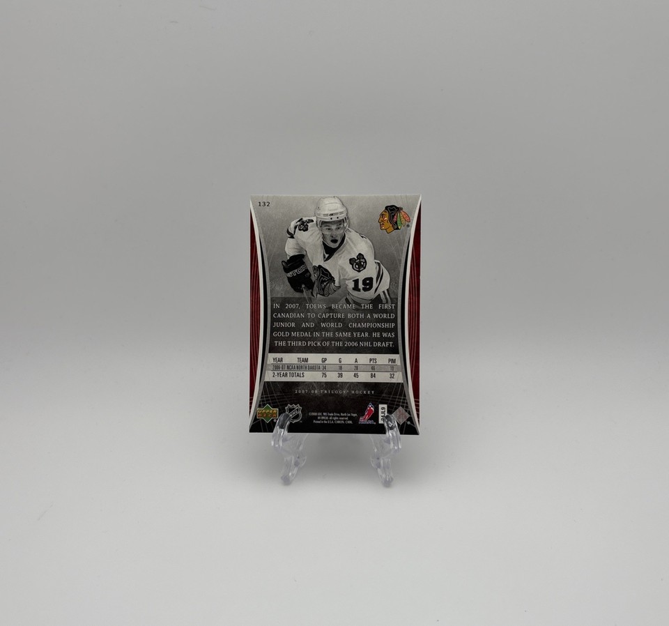 2007-08 Upper Deck Trilogy - Rookie Premieres /999 Jonathan Toews #132 ...