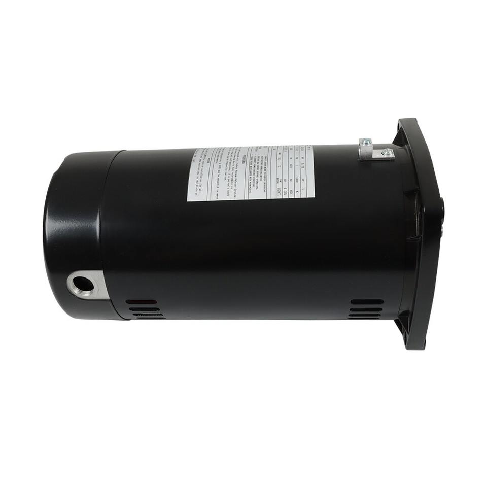 USQ1102 Pool Motor 1HP 230/115V 3450RPM 48Y Frame Square Flange Pool ...