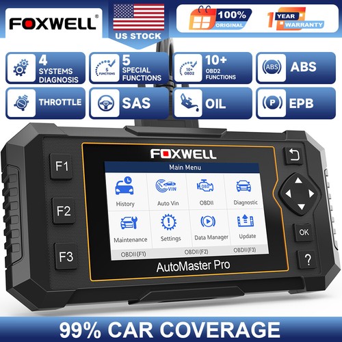 FOXWELL Automotive OBD2 Scanner Diagnostic Tool ABS SRS AT Engine Code ...