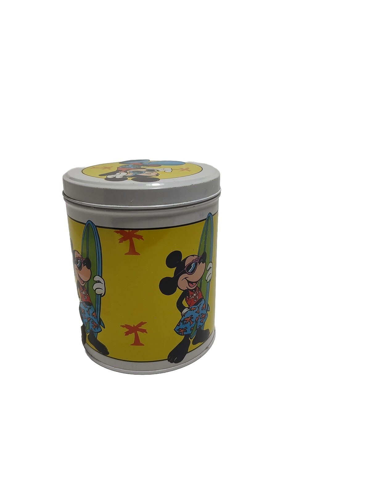 The Tin Box Company Of America, Inc Mickey Surfs Up Tin Box With Palm ...