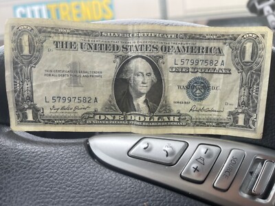 1957B One Dollar Bill • Circulated One Dollar ($1)L 57997582 A Blue ...