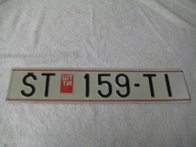 NORTH MACEDONIA STIP OLDER TYPE # ST-159-TI RARE LONGER LICENSE PLATE ...