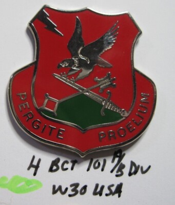 Army DUI DI CB 101st AIRBORNE DIVISION 4th BRIGADE STB Special Troops ...