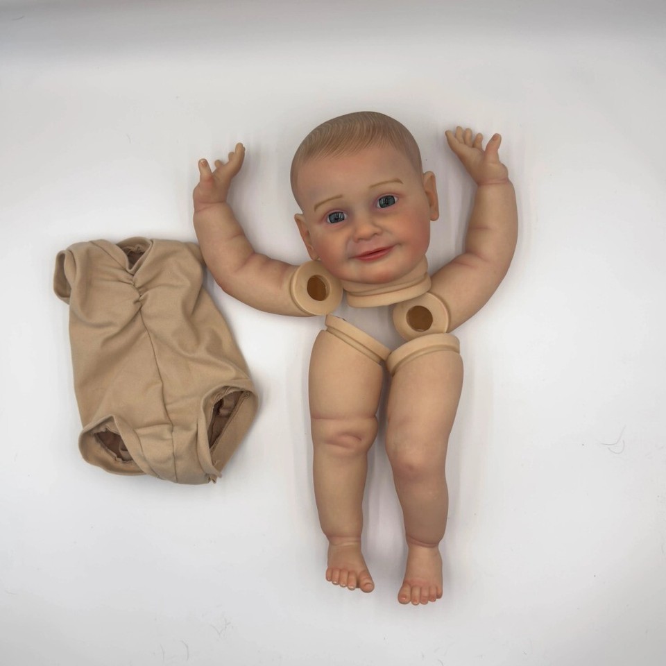 22in Reborn Baby Doll Kits Zoe Vinyl Painted Dolls DIY Parts with Cloth ...