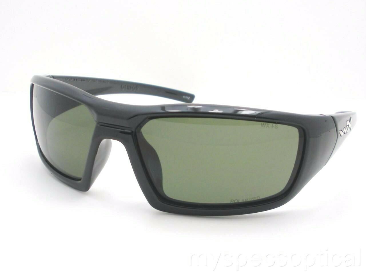 Wiley X Censor SSCEN04 Gloss Black Green Polarized New Sunglasses ...