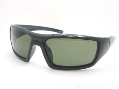 Wiley X Censor SSCEN04 Gloss Black Green Polarized New Sunglasses ...