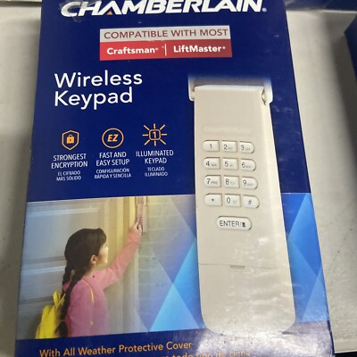 Chamberlain 940EV-P2 Garage Door Keyless Wireless Keypad Open Box ...