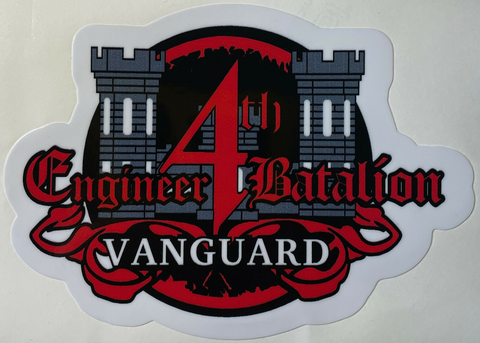 US Army 4th Engineer Battalion "Vanguard" Sticker Waterproof New D625 ...
