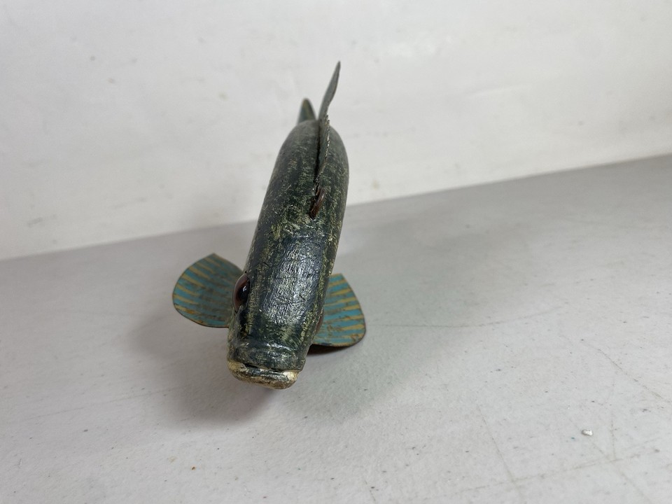 Vintage painted Fish Fishing Decoy Lure Wood 88B21 | eBay