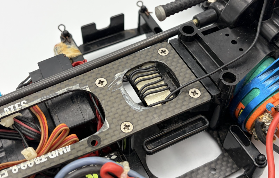 For parts TAMIYA TA02 TA-02 carbon chassis with ESC and motor. | eBay