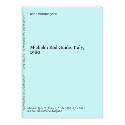 Michelin Red Guide: Italy, 1980 | eBay