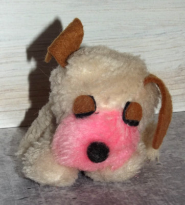 1970s Wallace Berrie Co. cream puff miniature puppy dog plush B132 | eBay