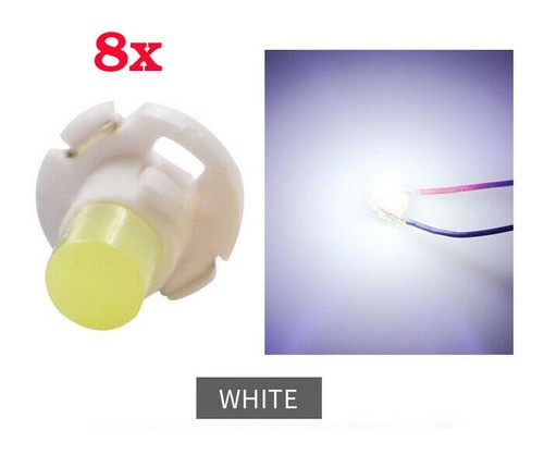 8Pcs T4.2 LED Bulbs Light 12V COB Dashboard Switch Cluster Warning ...