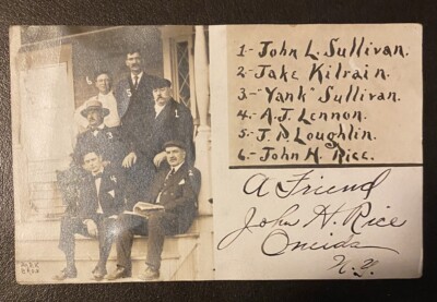 1911 Boxing Postcard RPPC John L. Sullivan / Kilrain / Yank Sullivan ...