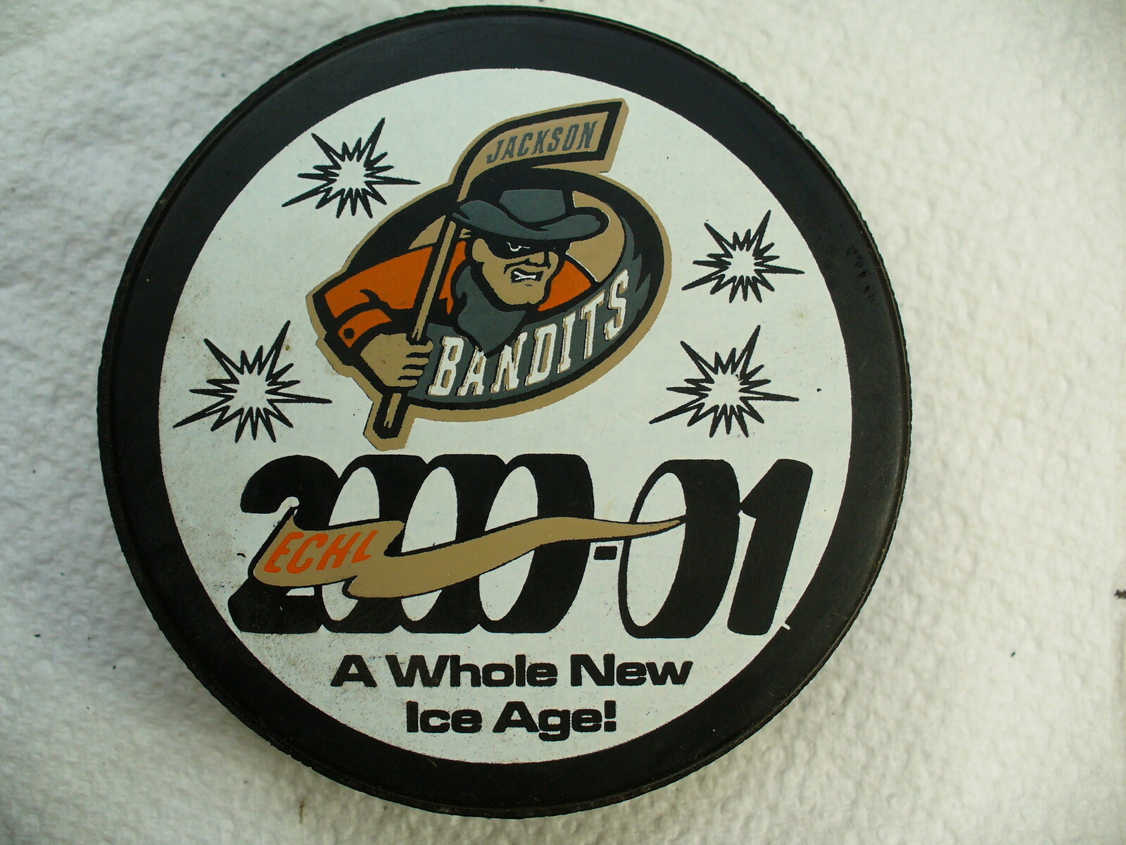 ECHL Jackson Bandits Lt Ed Of 500 '00-01 New Ice Age Hockey Puck ...