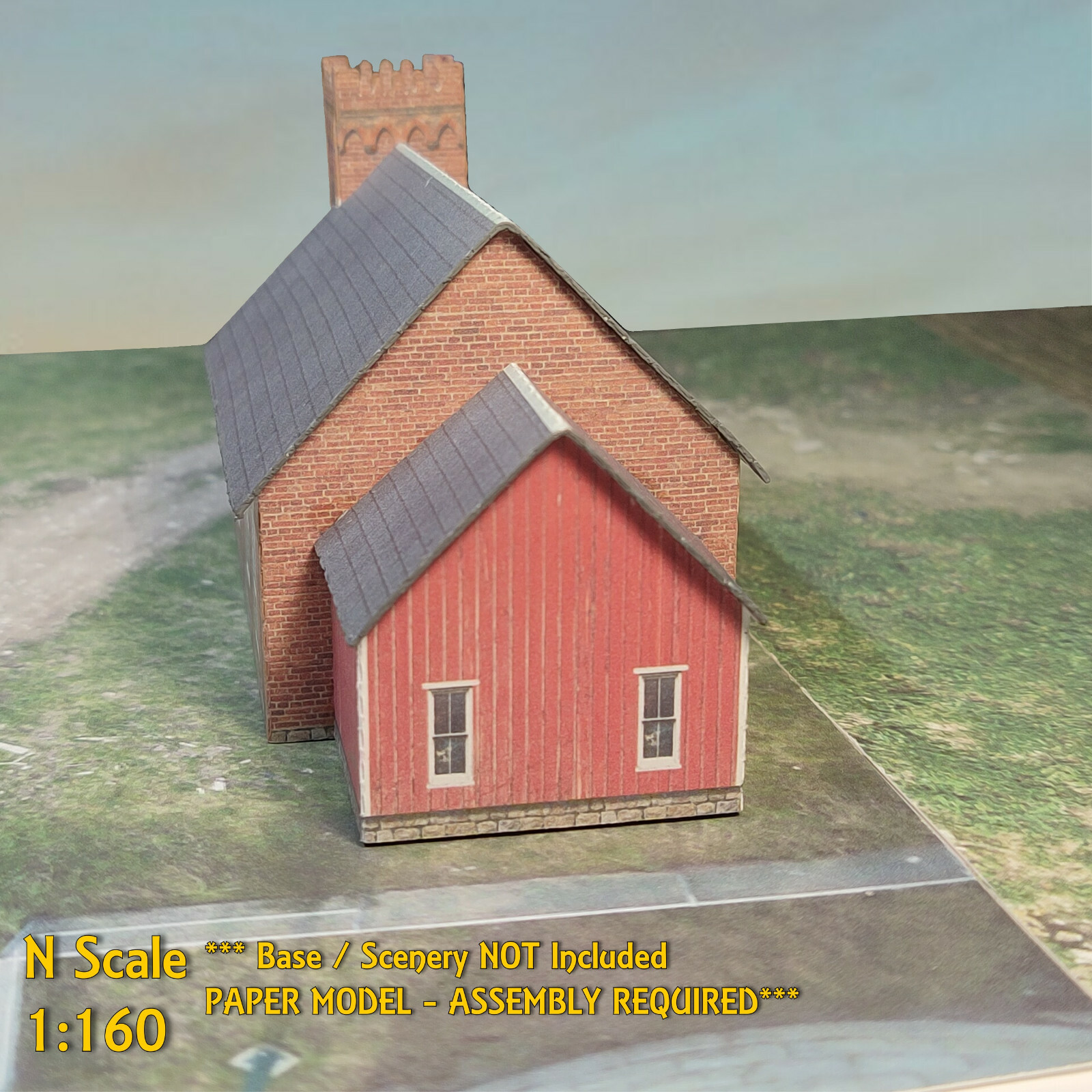 N Scale 1:160 Building Small Church - Pre-Cut Cardstock Kit SCC1N | eBay