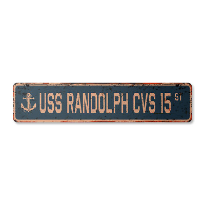 USS RANDOLPH CVS 15 Vintage Street Sign us navy ship veteran sailor ...