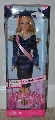 2008 Congratulations Graduation Graduate Barbie Doll - New Sealed NRFB ...