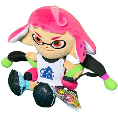 NWT Splatoon 2 Girl Pink Inkling Sanei 2017 Plush 9" Stuffed Doll Japan ...