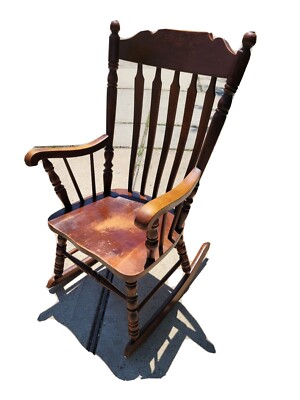 Tell City #49 Rumford Solid Maple Arrow Back Rocking Chair | eBay