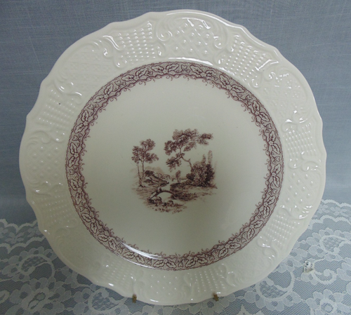 Vtg. Washington Colonial Brown Transfer Dinner Plate 10" Highly ...
