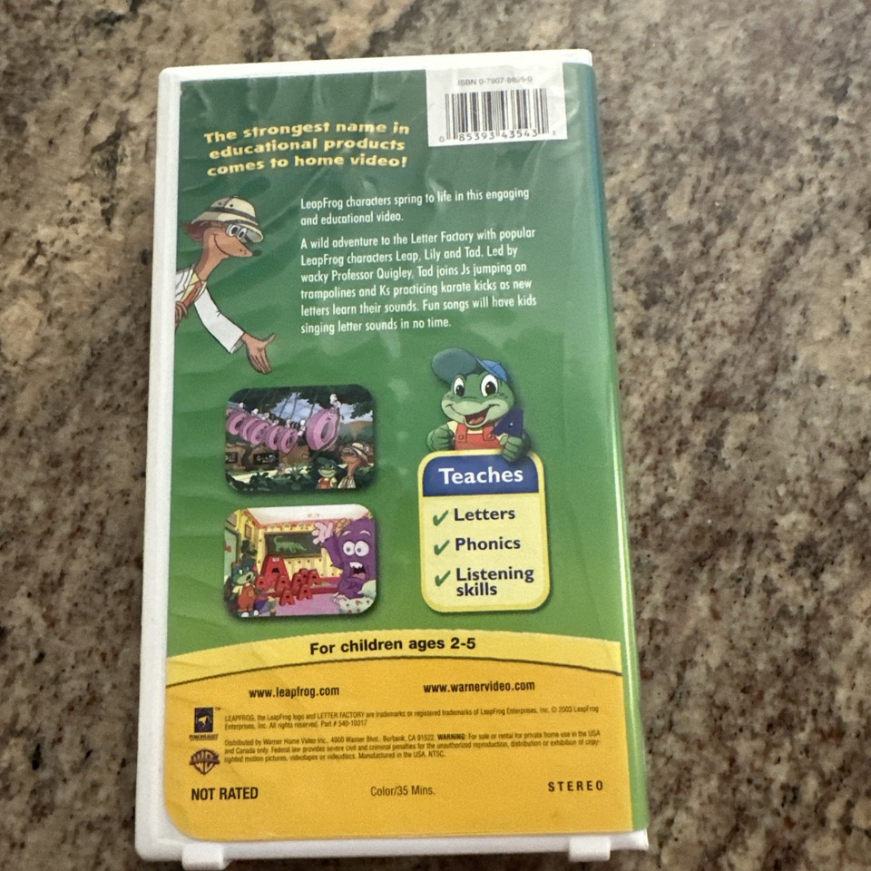 Leapfrog - Letter Factory (VHS, 2003) 85393435431| eBay