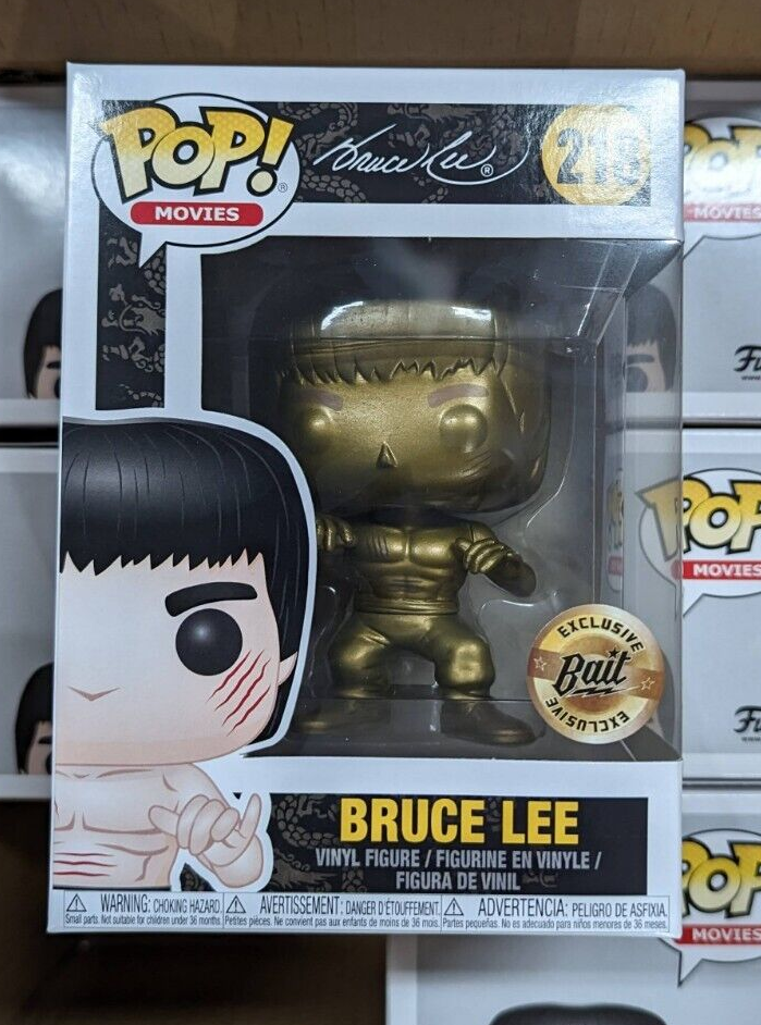Funko Pop 218 Bruce Lee Enter the Dragon Gold Bait Exclusive SDCC | eBay